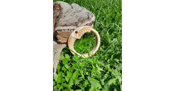 Viking mirror with Jormungand design - RS Workshop