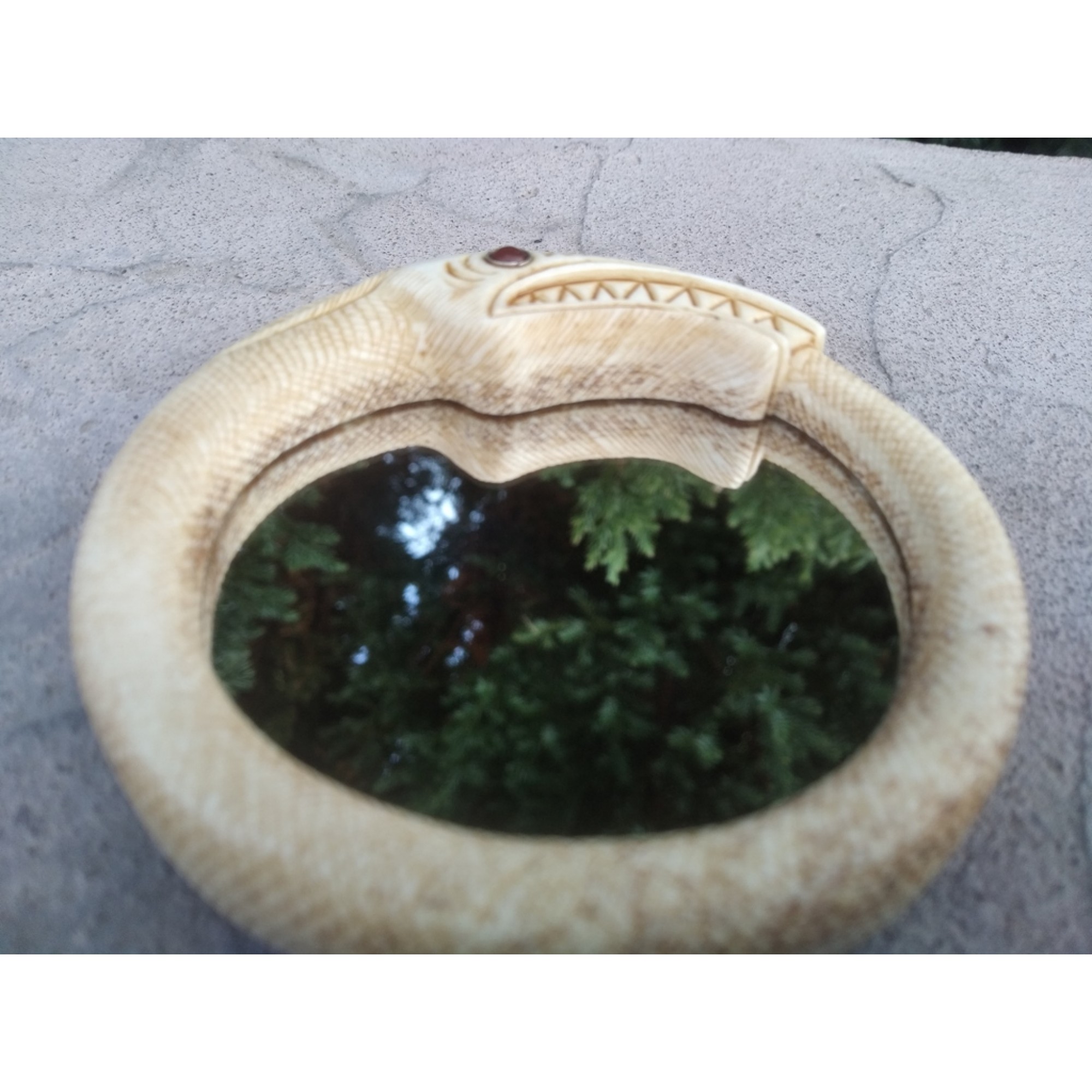 Viking mirror with Jormungand design - RS Workshop