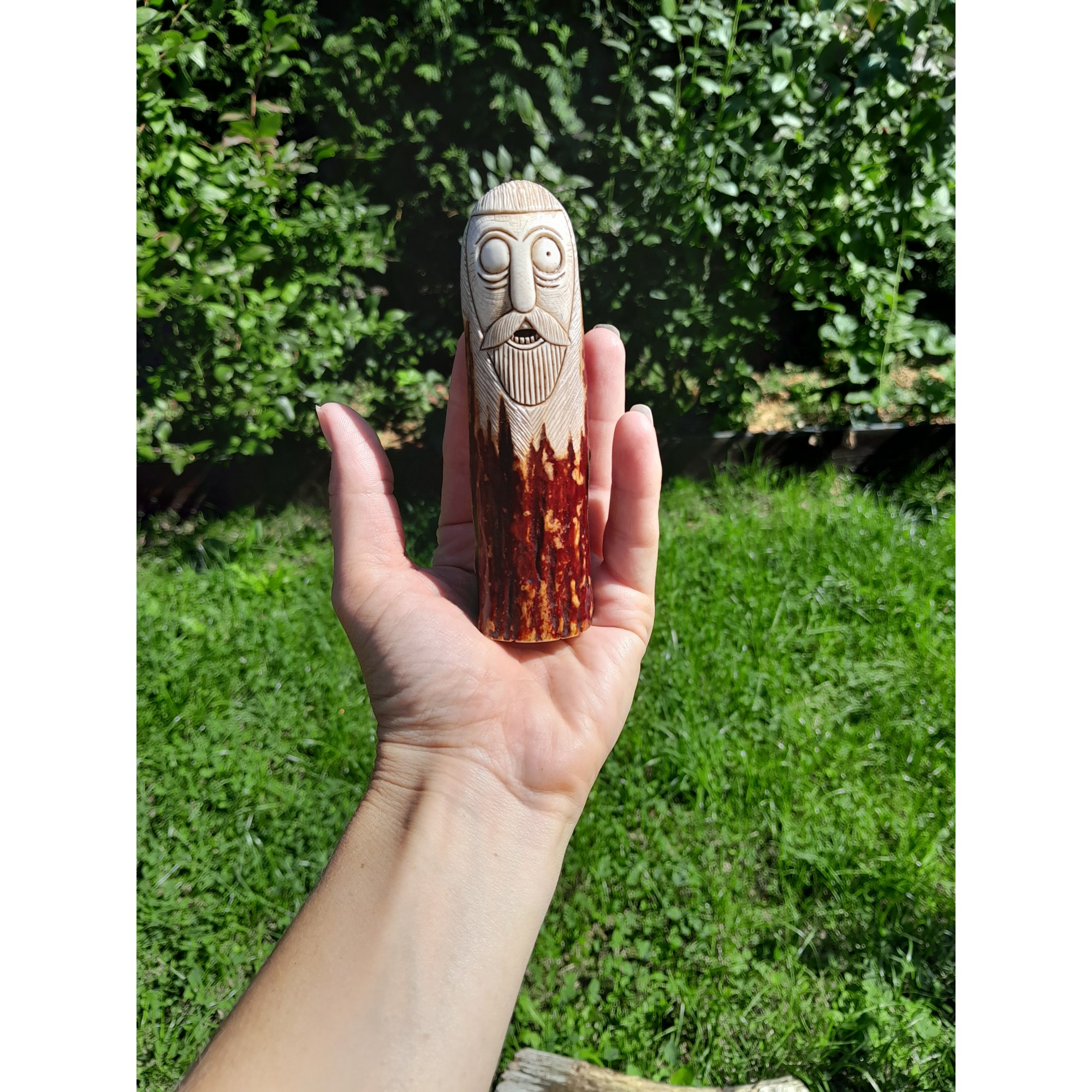 Old Norse God statue. Figurine of Odin. Óðinn sculpture. Allfather ...