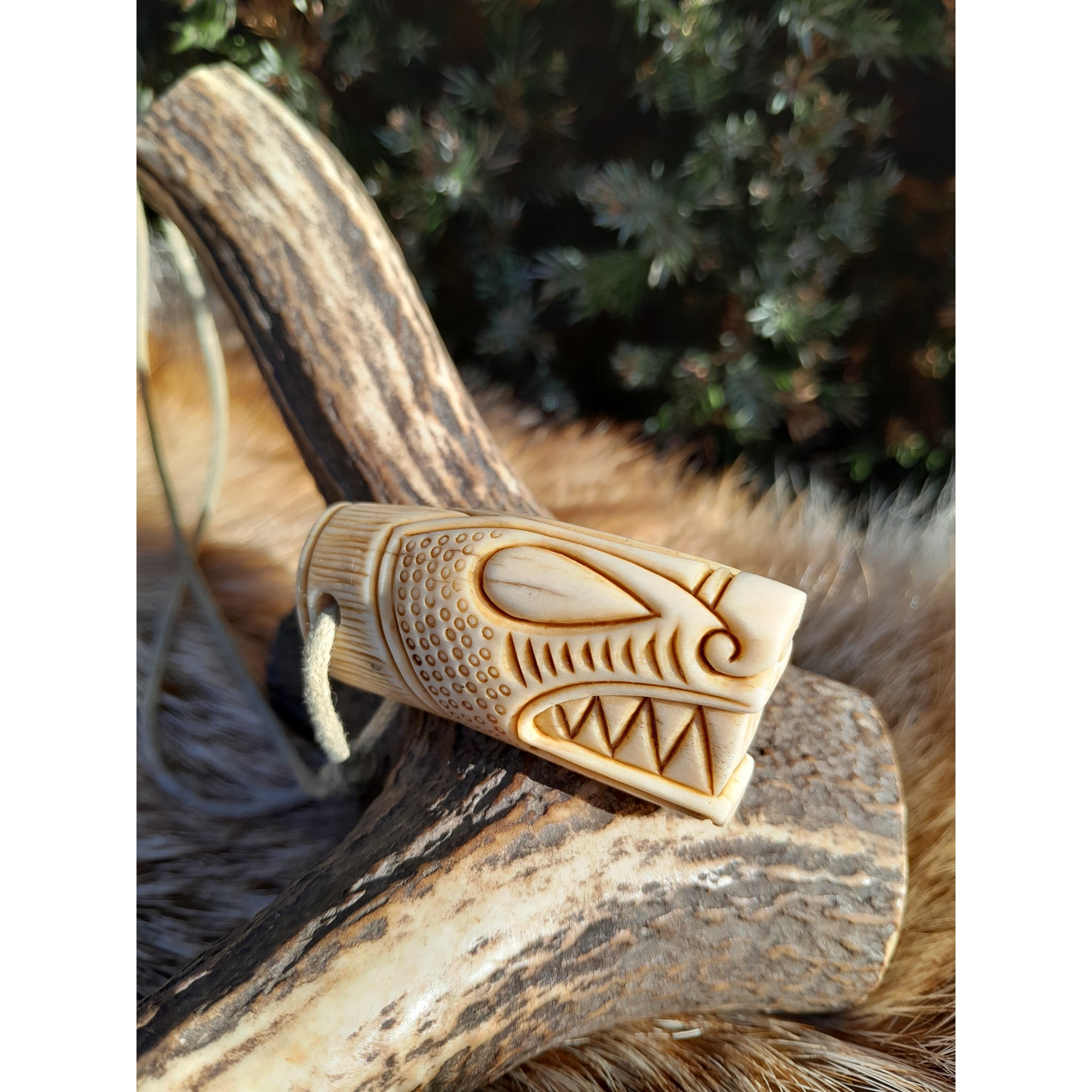 Norse, Viking Dragon amulet with Ansuz rune. Oseberg art. Dreki pendant ...